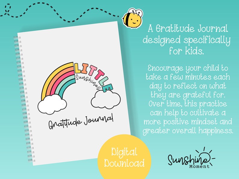 Printable Kids Gratitude Journal Cultivate Happiness & - Etsy