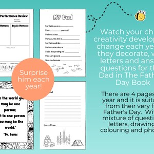 Printable Mothers and Father's Day Memory Books - A4 Digital PDF ...