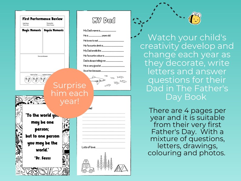 Printable Mothers and Father's Day Memory Books - A4 Digital PDF ...