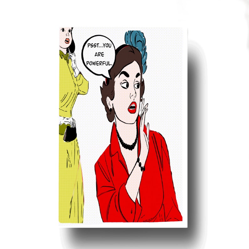 Motivational Vintage Comic Redo Poster: You Are Powerful - Etsy