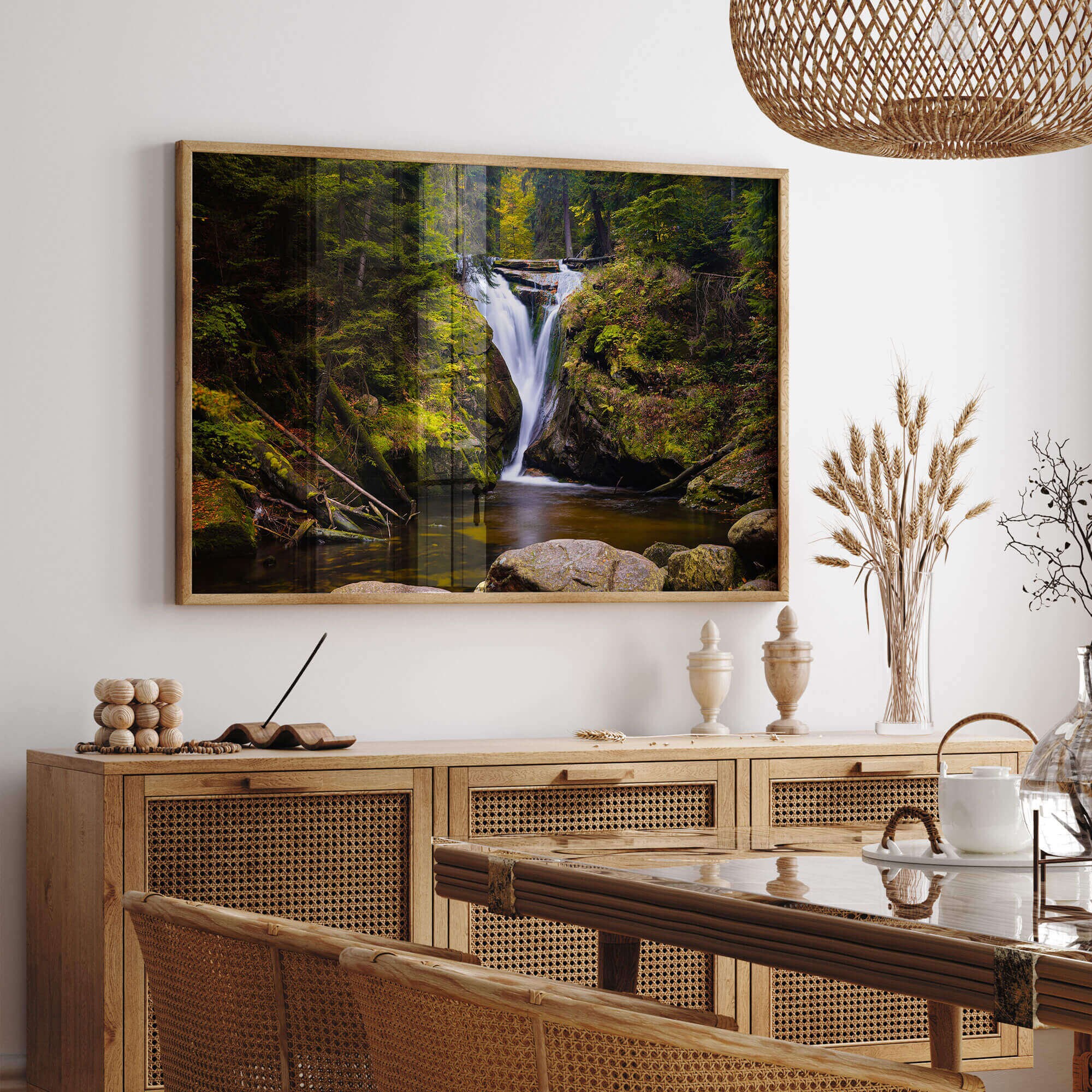Original Waterfall Landscape Photography Print, Mountain Waterfall ...