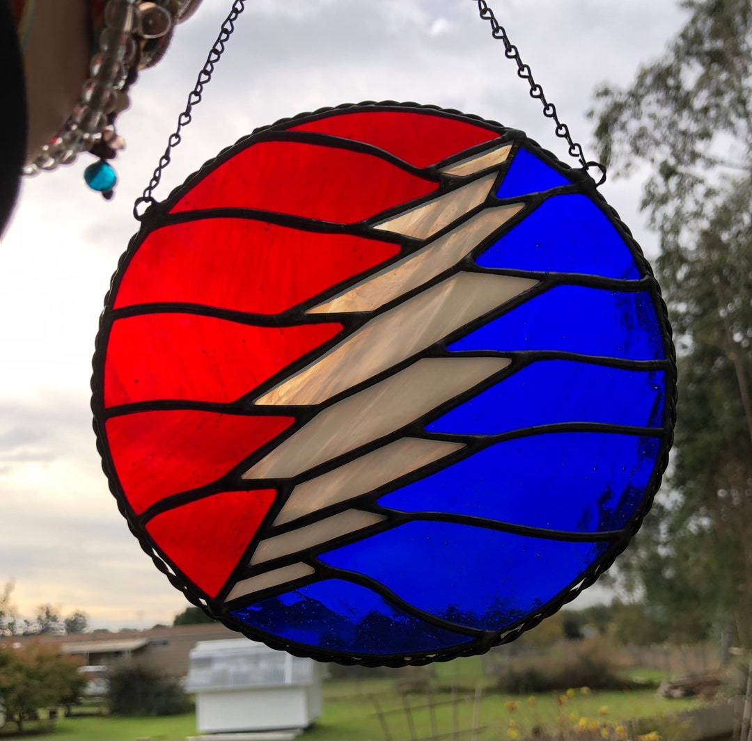 Stained Glass Grateful Dead Bolt - Etsy