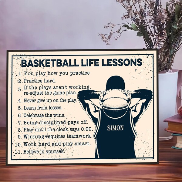 Life Lessons Basketball Poster - Etsy