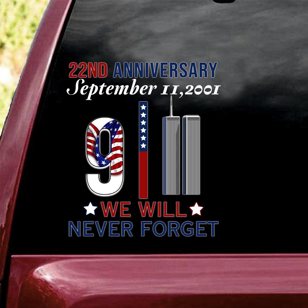 We Will Never Forget 9/11 Sticker Decal Firefighter Never - Etsy
