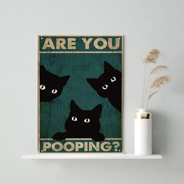 Are You Pooping Cat Poster - Etsy