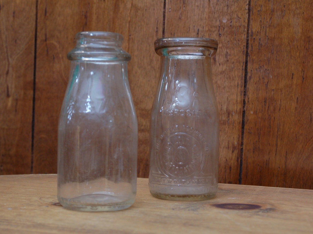 Set of Vintage Milk Jars Bottles - Etsy