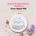 Dolphin Hand Embroidery Pattern PDF, Summer Ocean Coral Reef Embroidery ...
