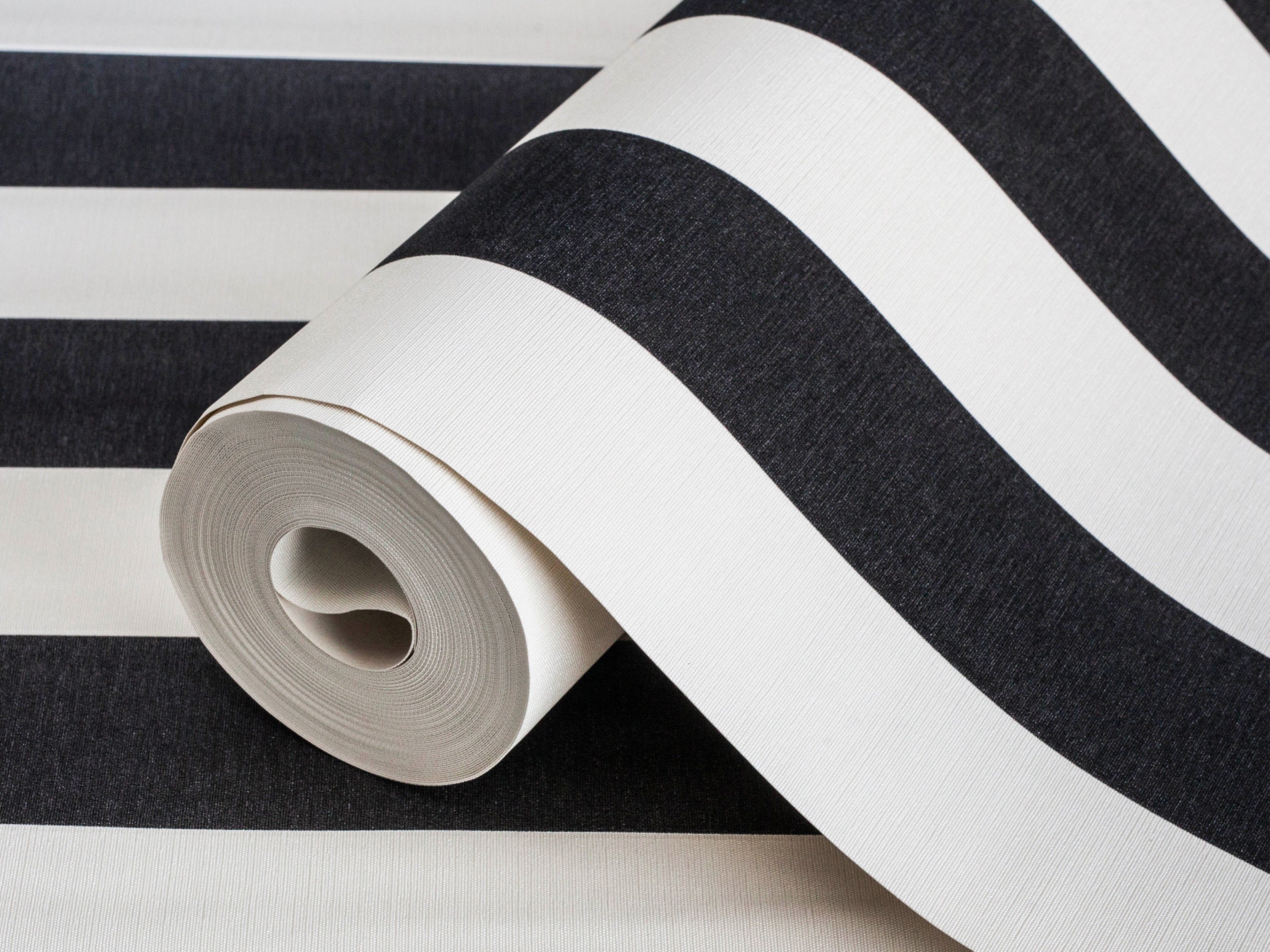 Modern Gray Striped Textured Wallpaper Stripes Wallcovering - Etsy