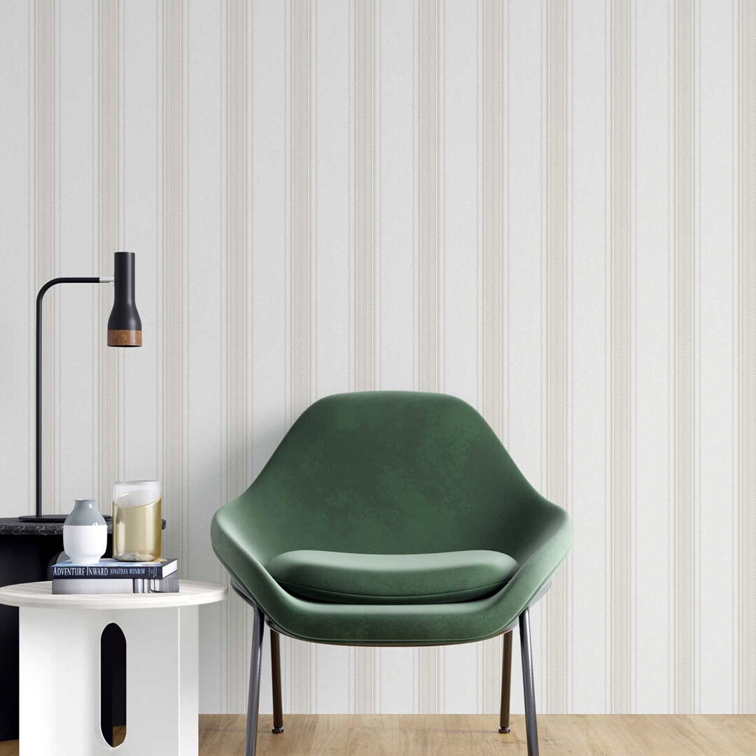 Large Striped Wallpaper, Textured Wallpaper, Extra Wide 114 Sq Ft Roll ...