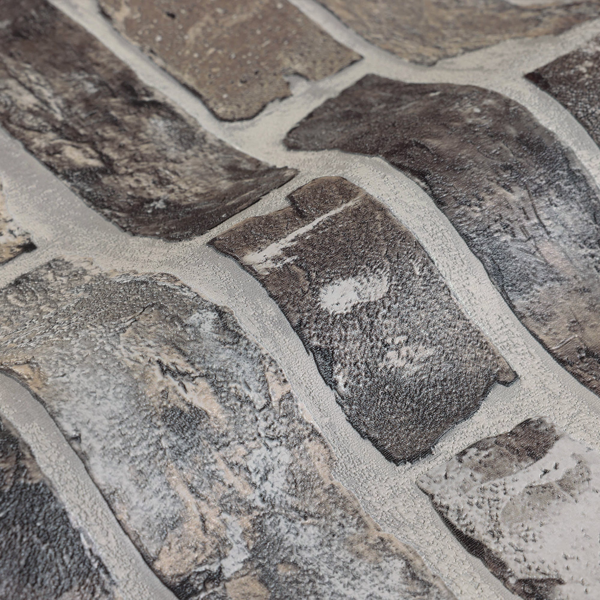 Modern Embossed Stone Brick Wallpaper, Home Wall Decor, Aesthetic ...