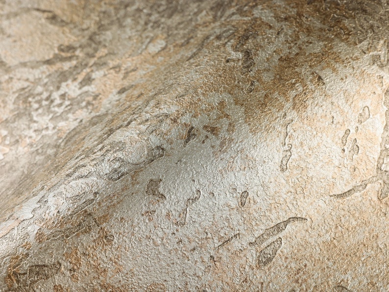 Gold Metallic Embossed Wallpaper Textured Rustic 3D Wall - Etsy