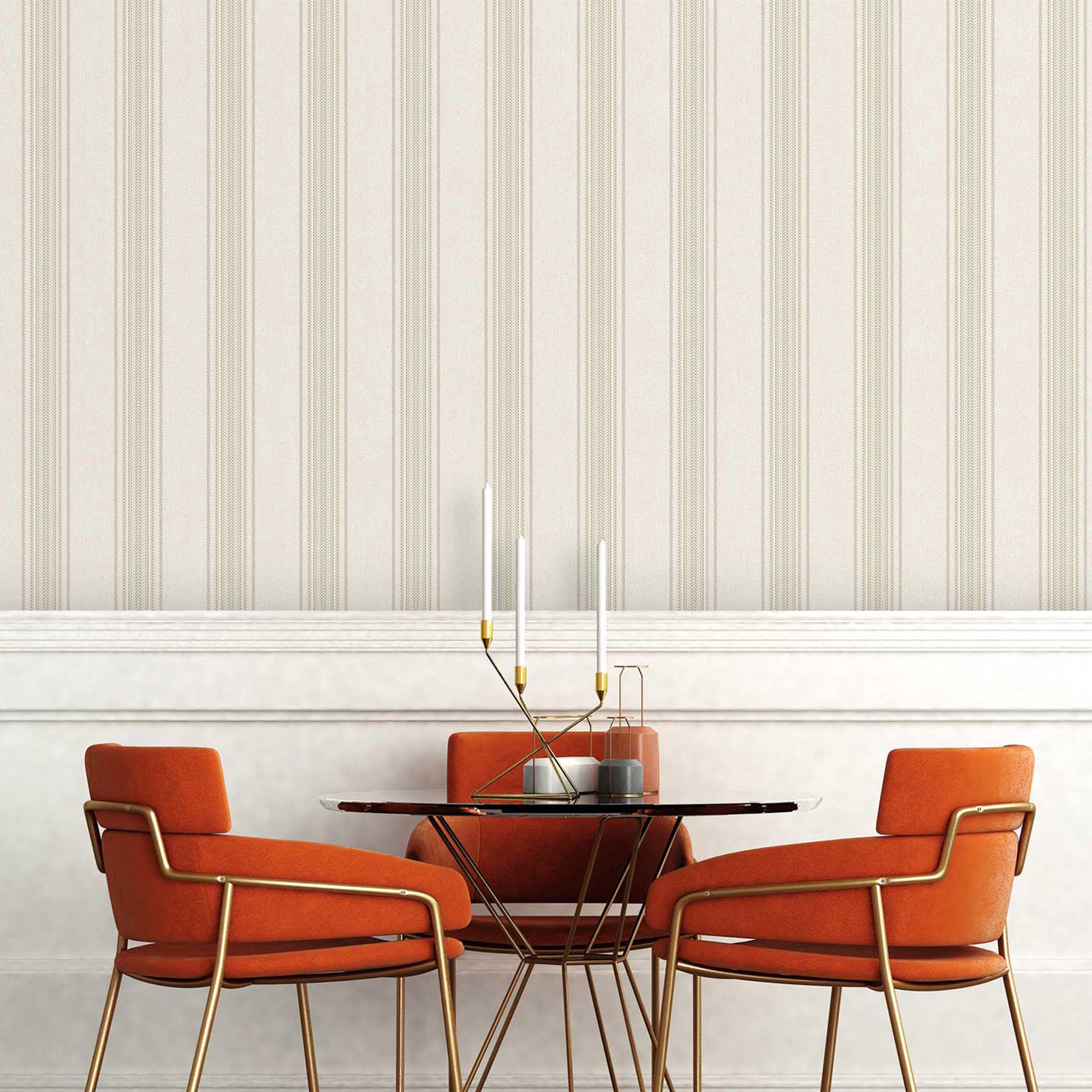 Large Striped Wallpaper, Textured Wallpaper, Extra Wide 114 Sq Ft Roll ...