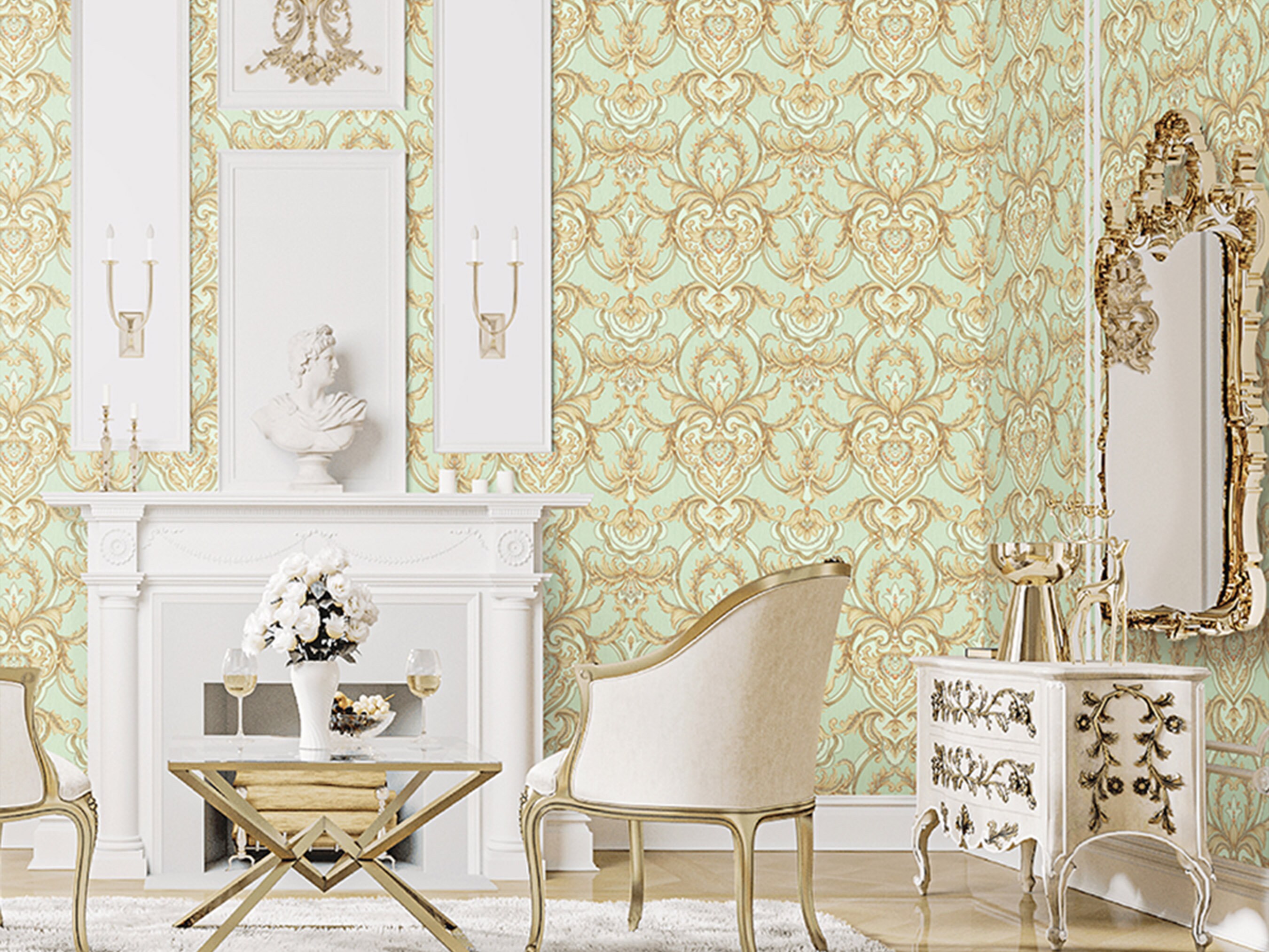 Luxury Embossed Textured Wallpaper Extra Wide 114 Sq Ft Roll - Etsy