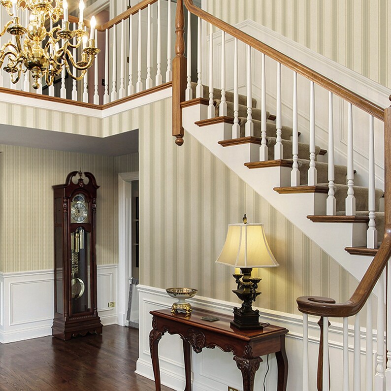 Large Striped Wallpaper, Textured Wallpaper, Extra Wide 114 Sq Ft Roll ...