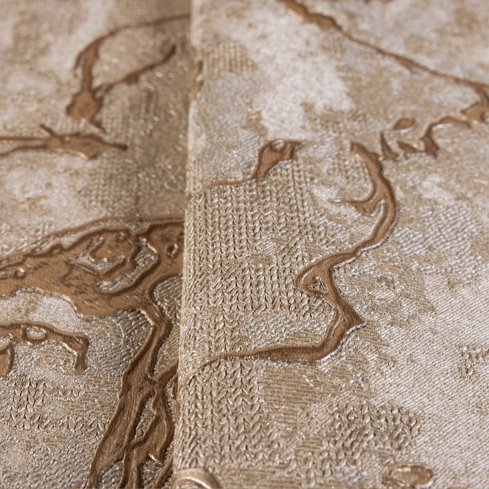 Modern Abstract Embossed Vein Textured Wallpaper, Cork Gray Bronze ...