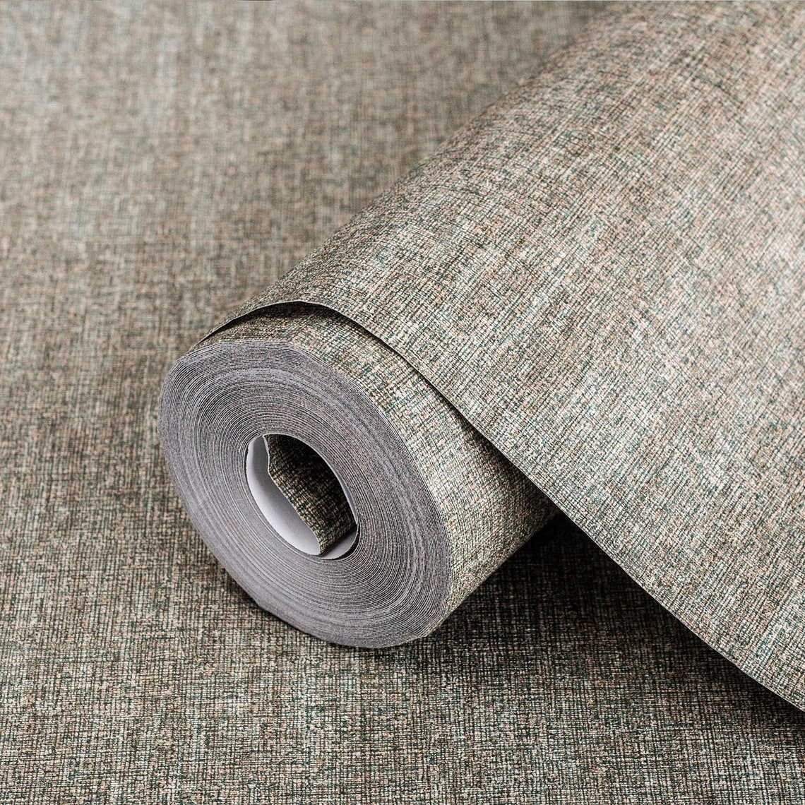 Brown Natural Tone Textured Embossed Wallpaper Fabric Feel - Etsy