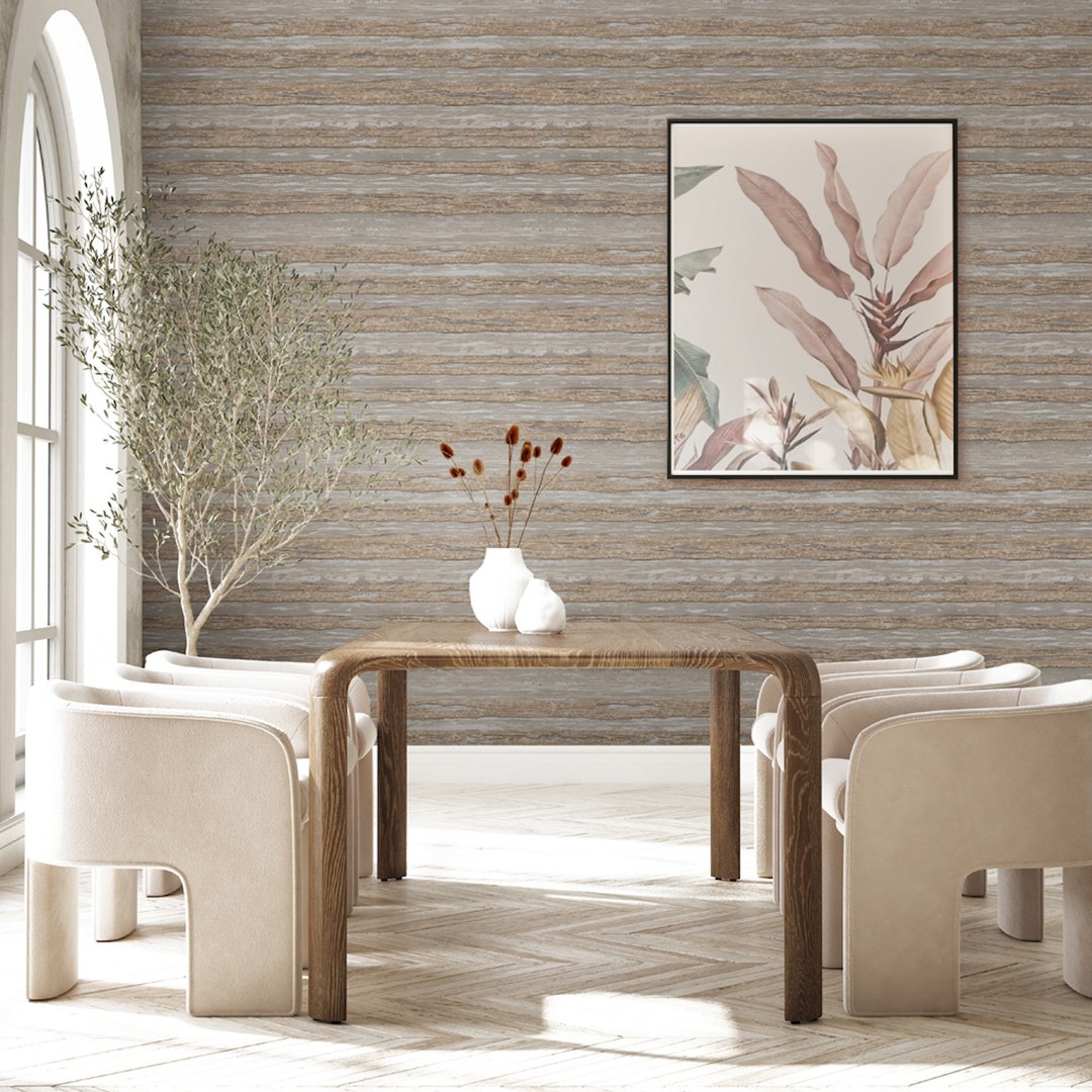 Modern Striped Embossed Wallpaper, Rich Textured Wallcovering, Abstract ...