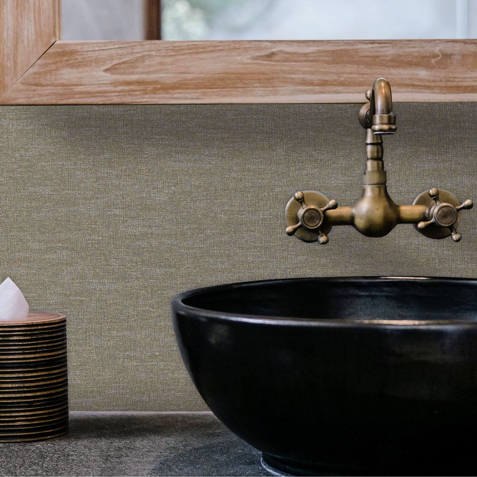 Brown Natural Tone Textured Embossed Wallpaper Fabric Feel - Etsy