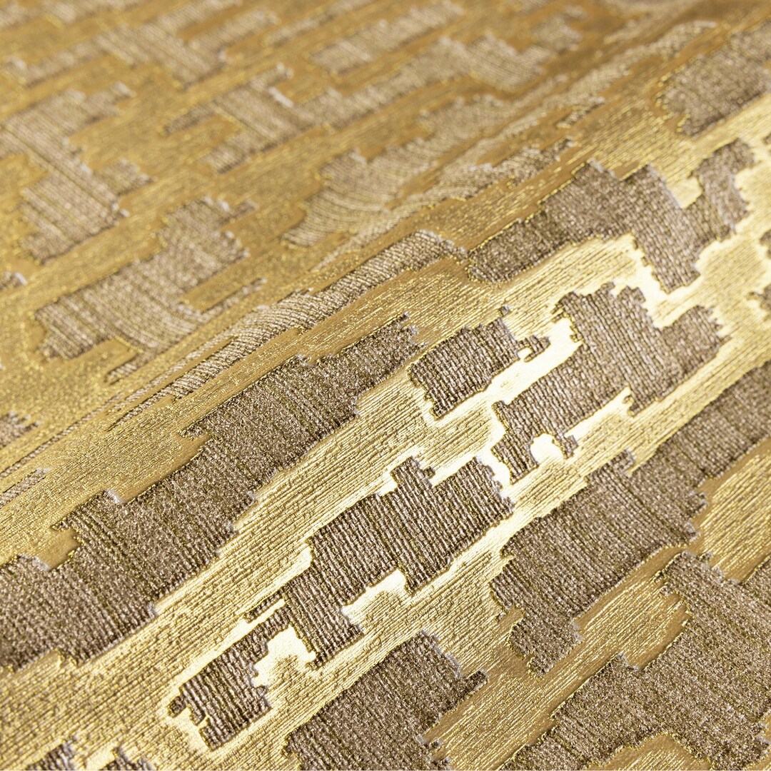 Modern Gold Plain Distressed Embossed Wallpaper, 3D Shiny Textured ...