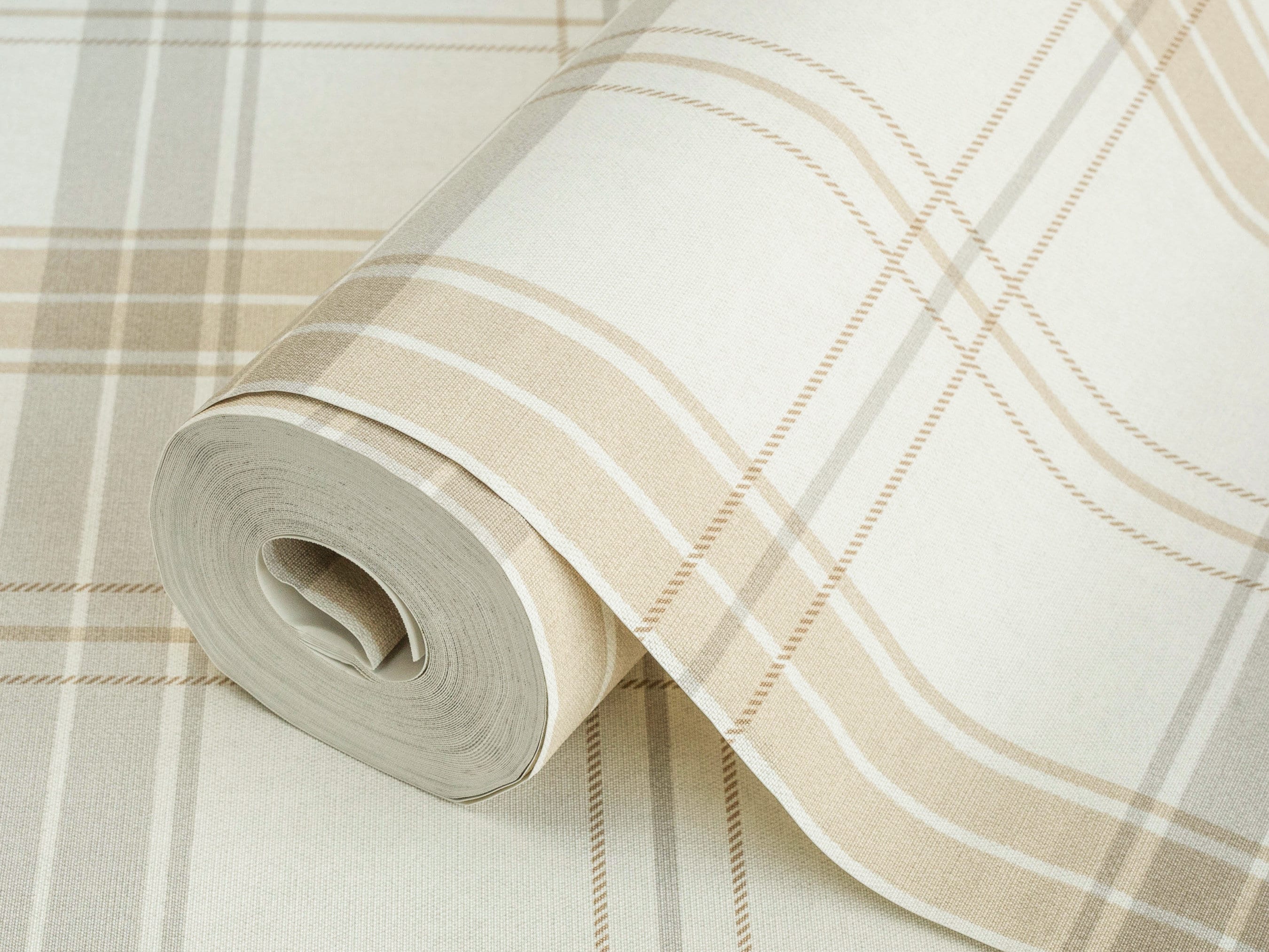 Textured Plaid Wallpaper, 3D Embossed Tartan Wallpaper, Wallcovering ...