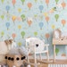 Boys Room Blue Wallpaper, Textured Hot Air Balloon Wallpaper, Boys ...