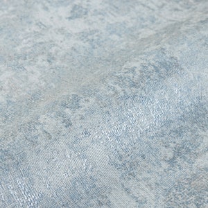 Blue Textured Embossed Wallpaper, Washable Wallcovering, Large 178 Sq ...