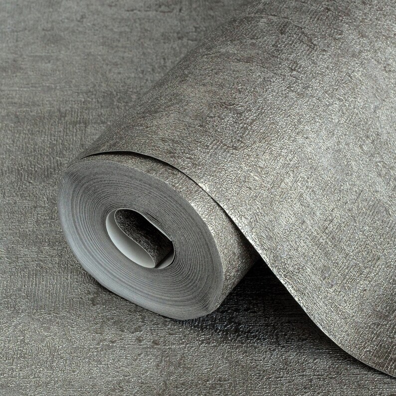 Modern Plain Embossed Wallpaper, Textured Shimmering Wallcovering ...