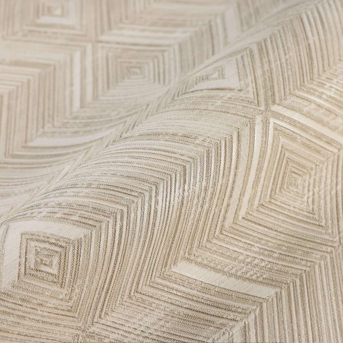 Light Color Embossed Geometric Wallpaper, 3D Chevron Herringbone ...