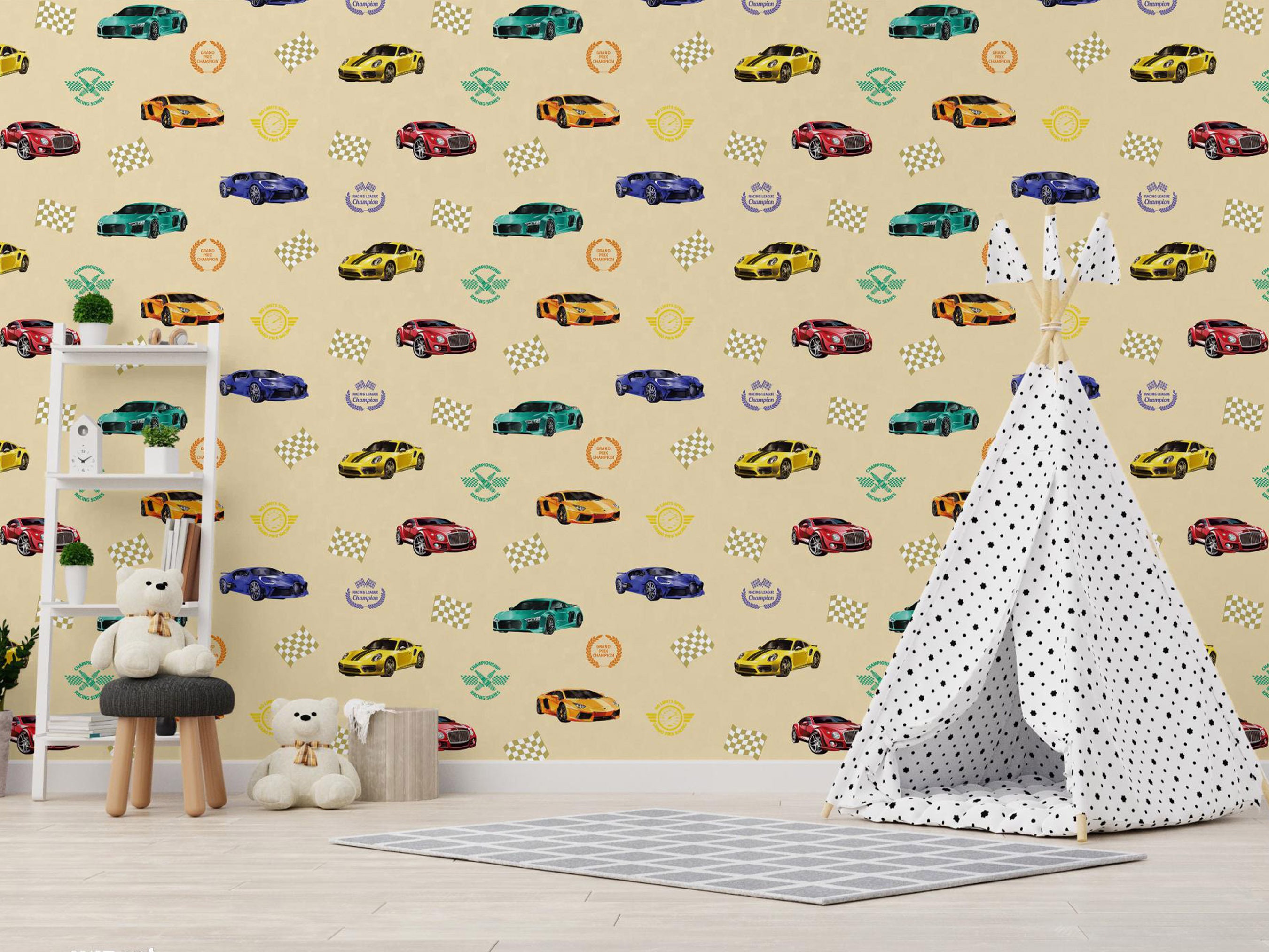 Boys Car Themed Textured Wallpaper Boys Bedroom Wall Paper - Etsy