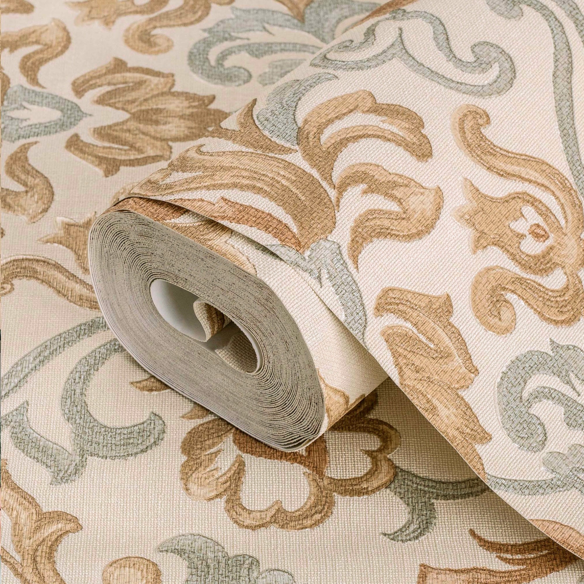 Modern Creamy, Maroon Flower Wallpaper, Home Wall Decor, Aesthetic ...