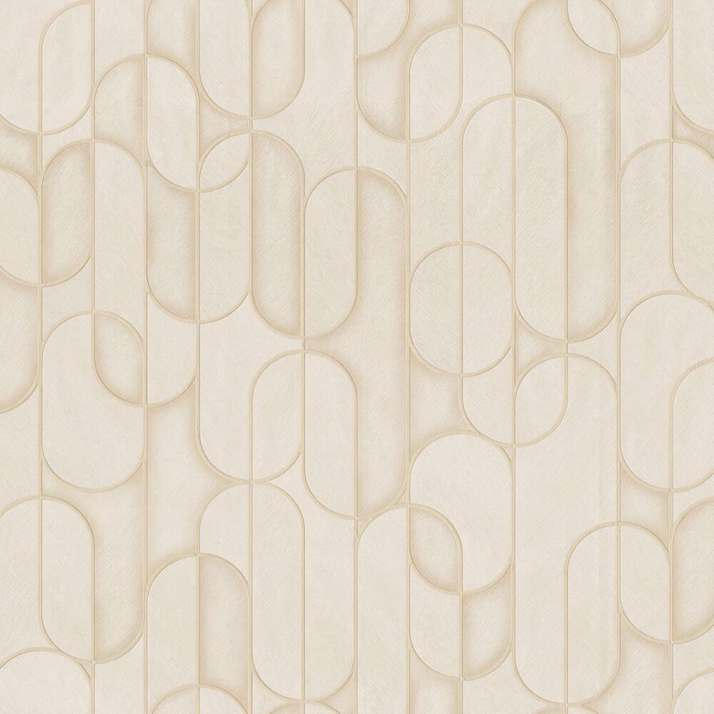 Geometric Ivory Shiny Gold Wallpaper 3D Textured - Etsy