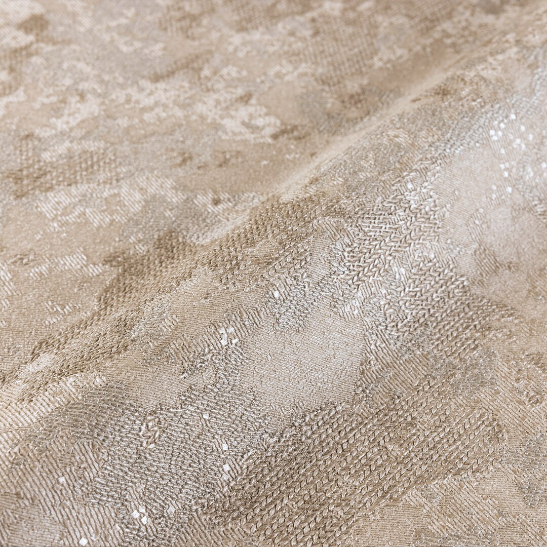 Modern Distressed Embossed Wallpaper, 3D Textured Light Brown, Shiny ...