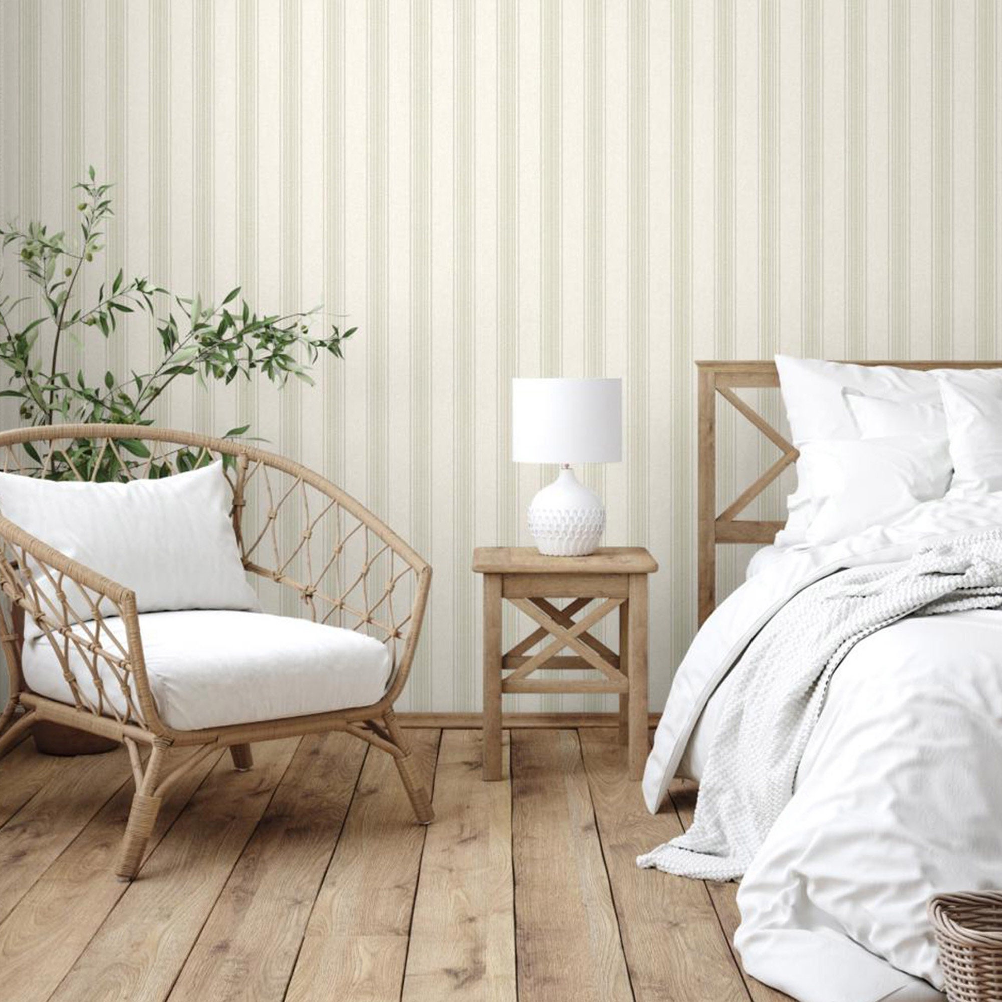 Large Striped Wallpaper, Textured Wallpaper, Extra Wide 114 Sq Ft Roll ...
