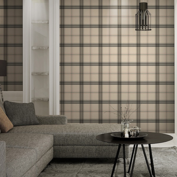 Plaid Wallpaper - Etsy