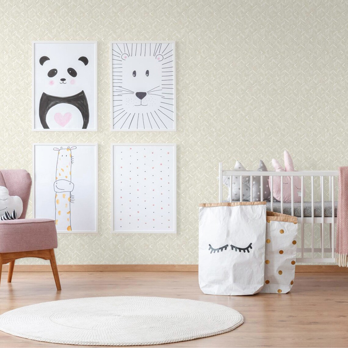 Embossed Geometric Wallpaper, 3D Chevron Herringbone Striped, Vinyl ...