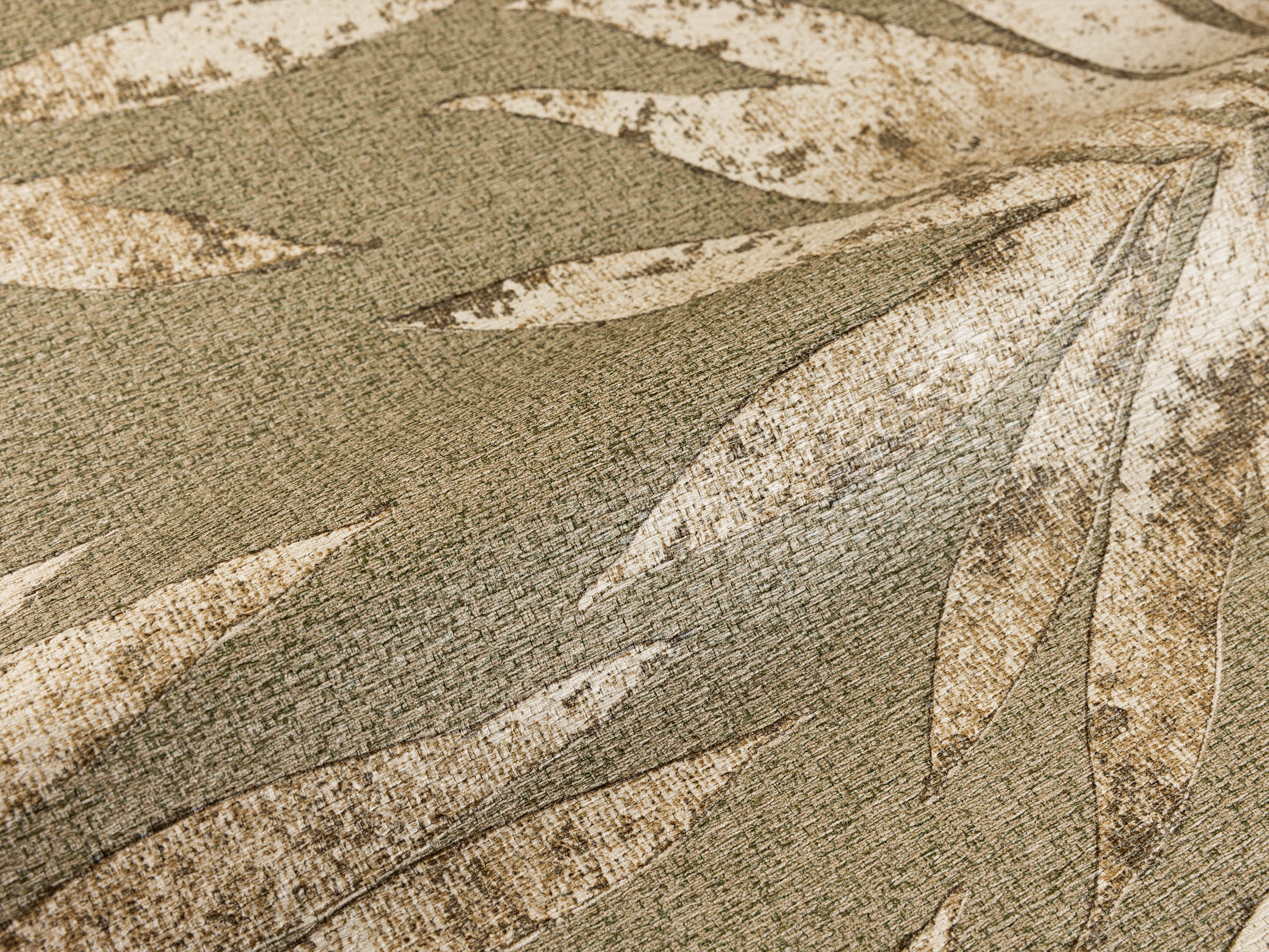 Dark Washed Leaves Embossed Wallpaper Rich Textured - Etsy
