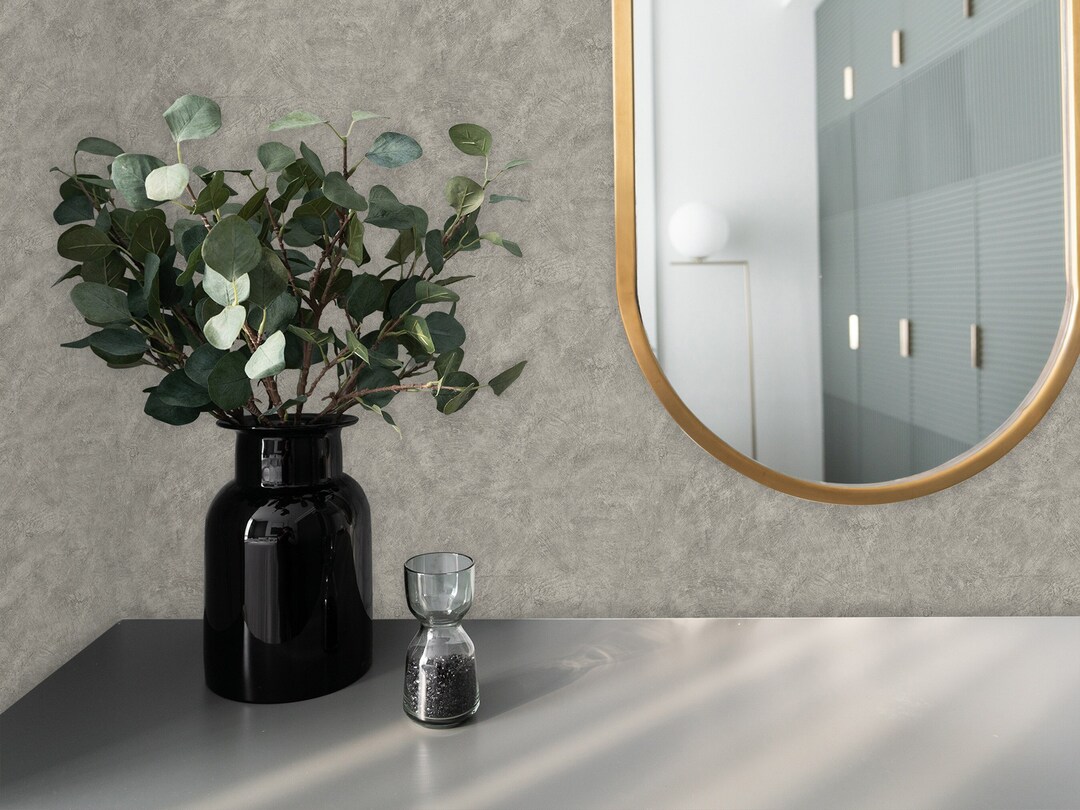 Modern Gray Modern Distressed Embossed Wallpaper, 3D Rich Textured ...