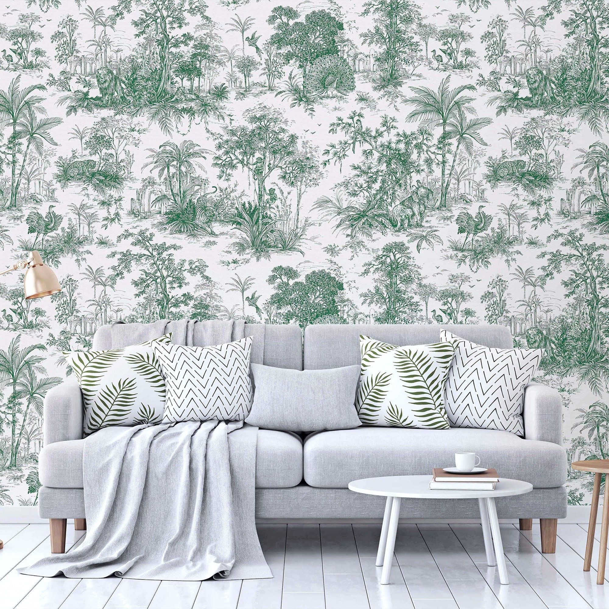 Modern Toile Wallpaper 3D Textured Wallcovering Large 178 Sq - Etsy
