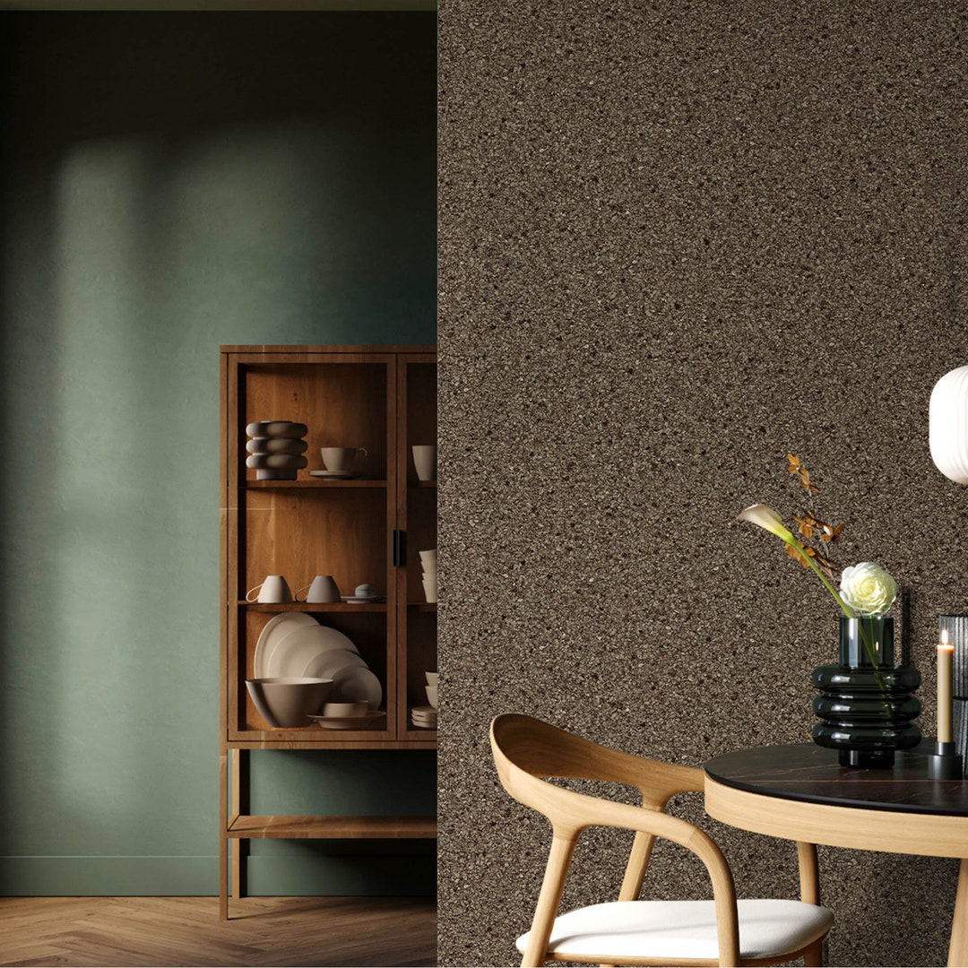 Cork Black Spark Dark Brown Embossed Wallpaper, Home Wall Decor ...