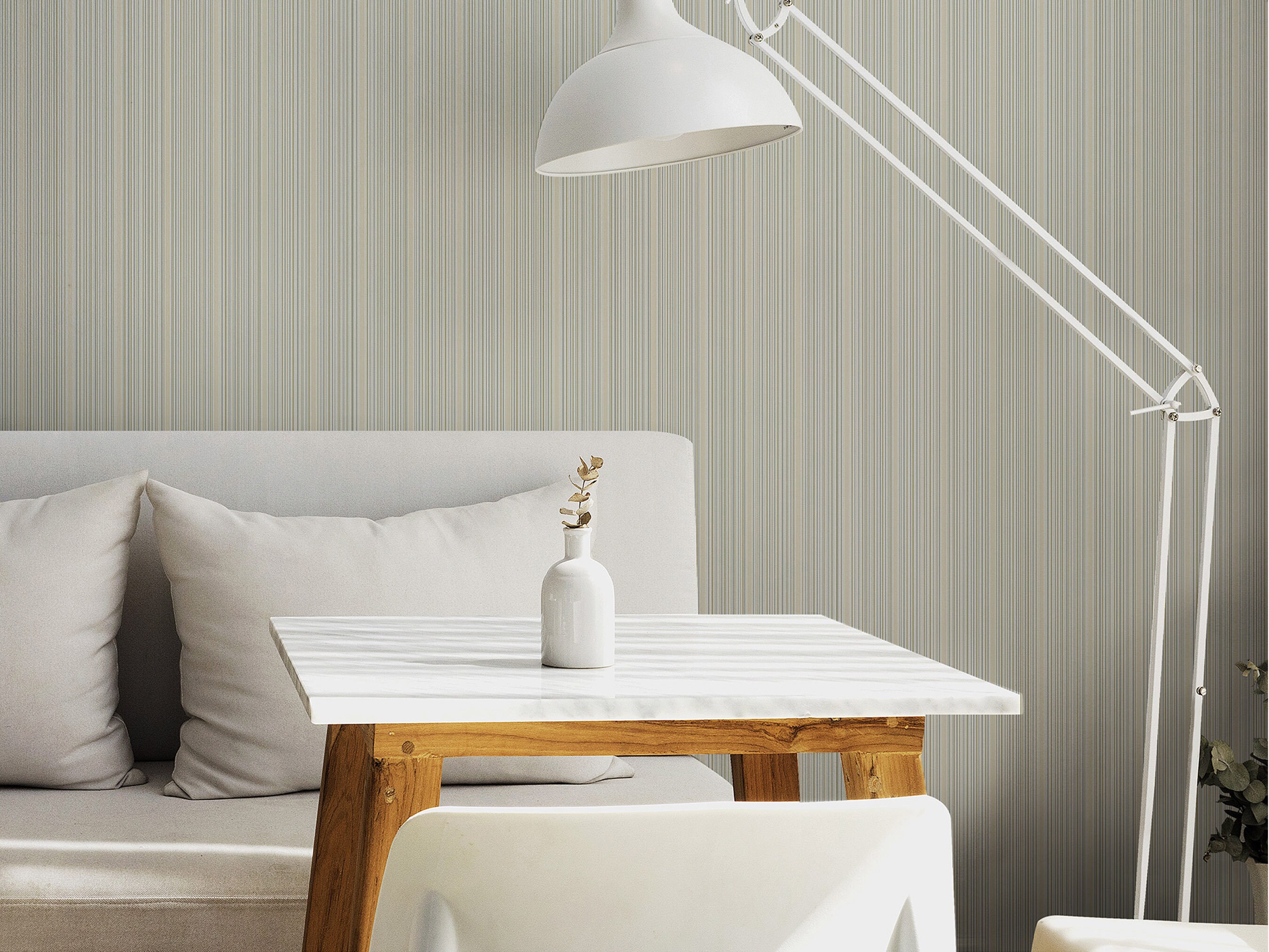 Luxury Striped Textured Wallpaper, Stripes Wallcovering, Large 178 Sqft ...