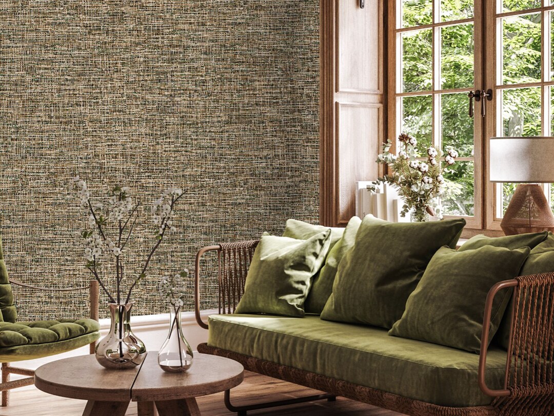 Brown Embossed Wallpaper Textured 3D Striped Non-woven - Etsy