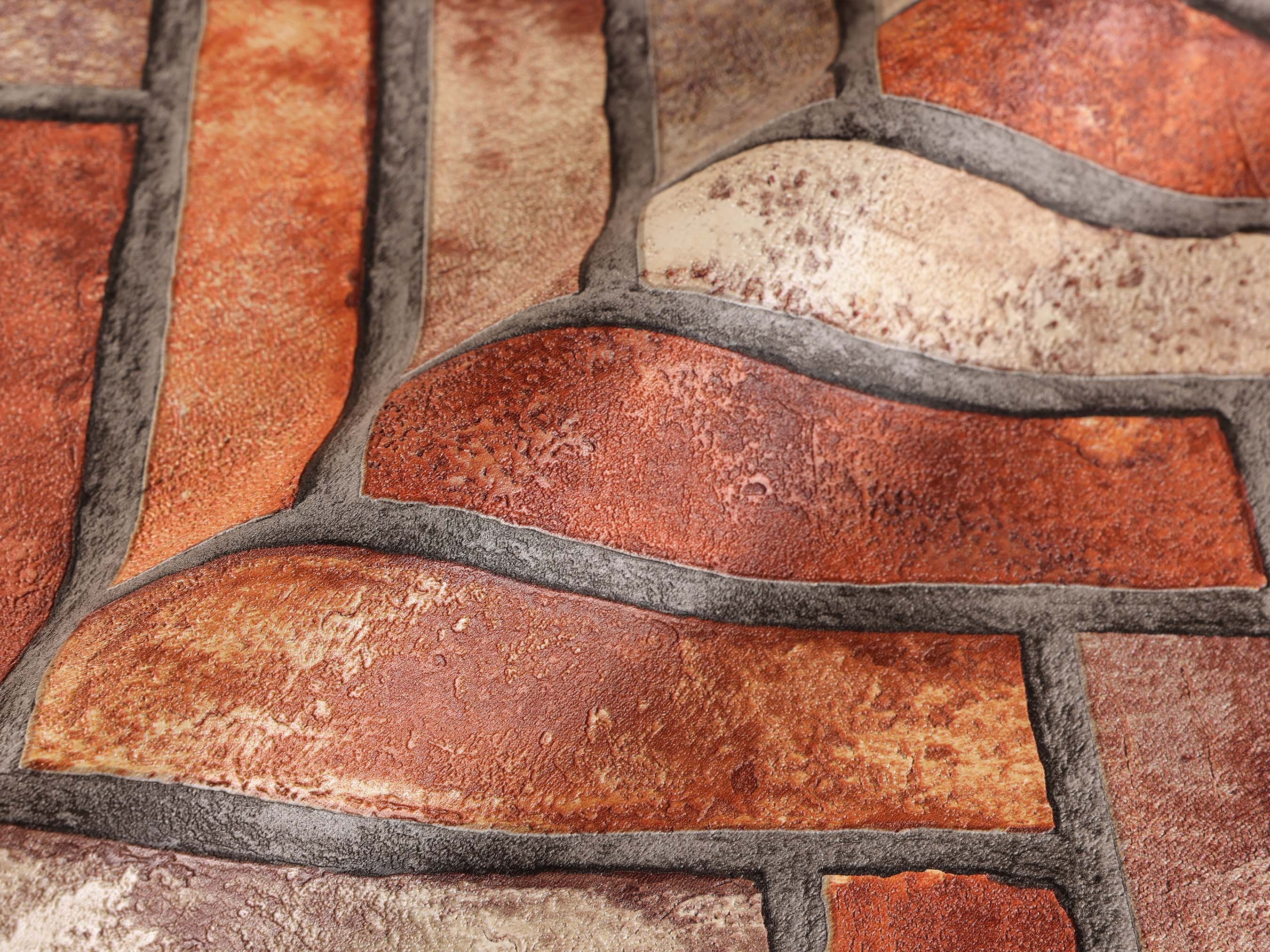 Deep Embossed Red Brick Stone Wallpaper Home Wall Decor - Etsy