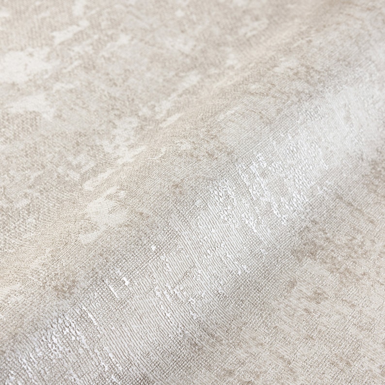 Silver Textured Embossed Wallpaper, Sturdy Wallcovering, Large 178 Sq ...