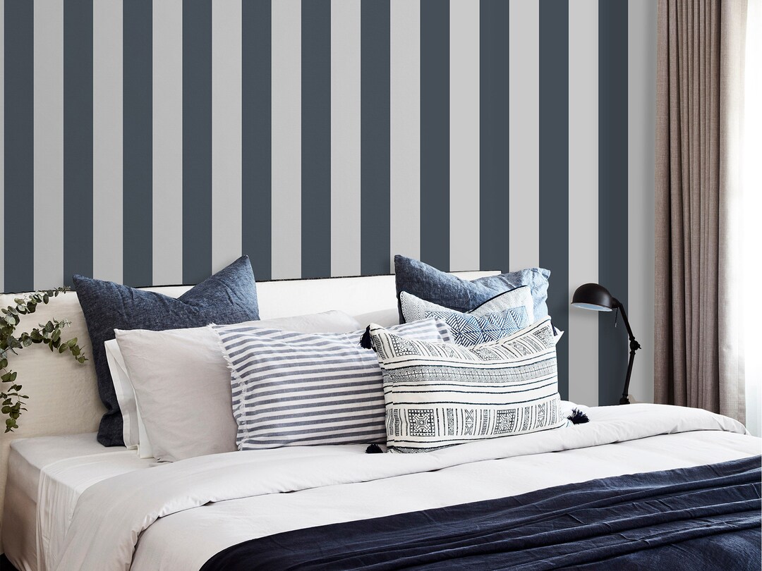 Modern Striped Textured Wallpaper Stripes Wallcovering Extra - Etsy