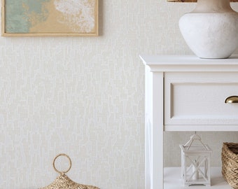 Modern Distressed Beige Shinny Wallpaper, 3D Textured Wallpaper ...