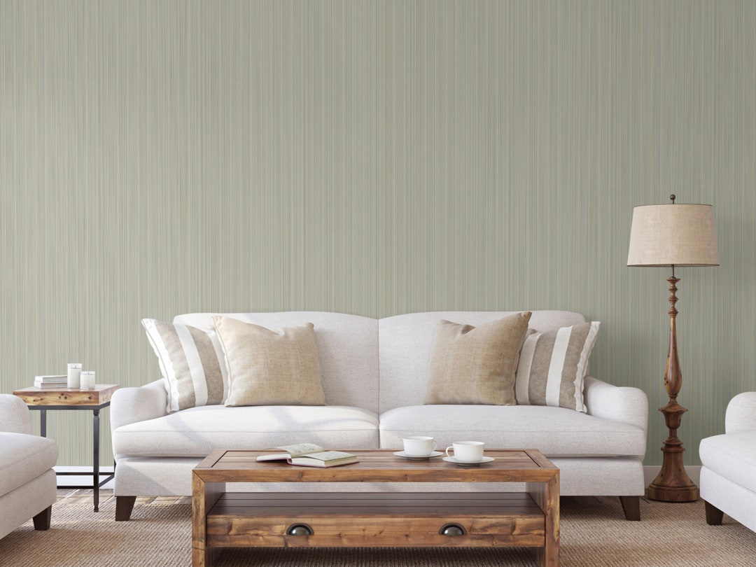 Luxury Striped Textured Wallpaper, Stripes Wallcovering, Large 178 Sqft ...