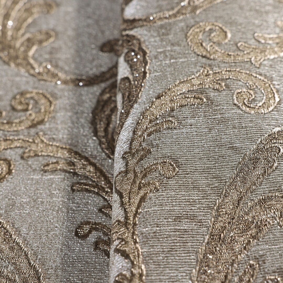 Elegant Damask Deep Embossed Wallpaper, Extra Wide 114 Sq Ft Roll ...