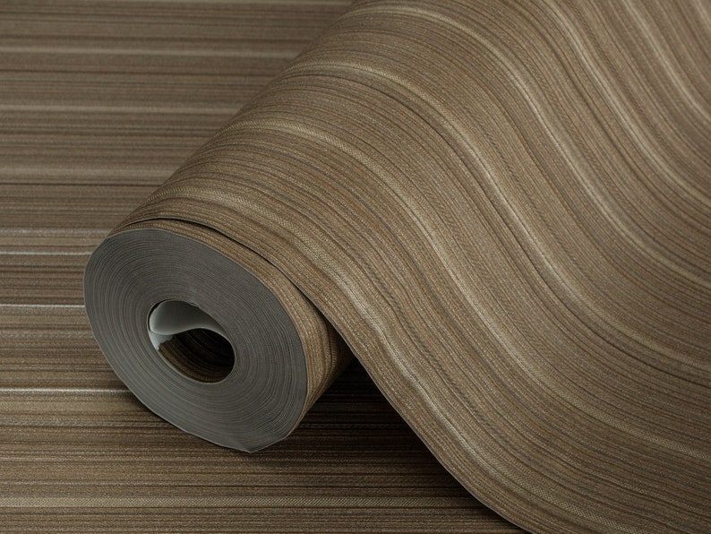 Chic Striped Textured Wallpaper, Stripes Wallcovering, Extra Wide 178 ...
