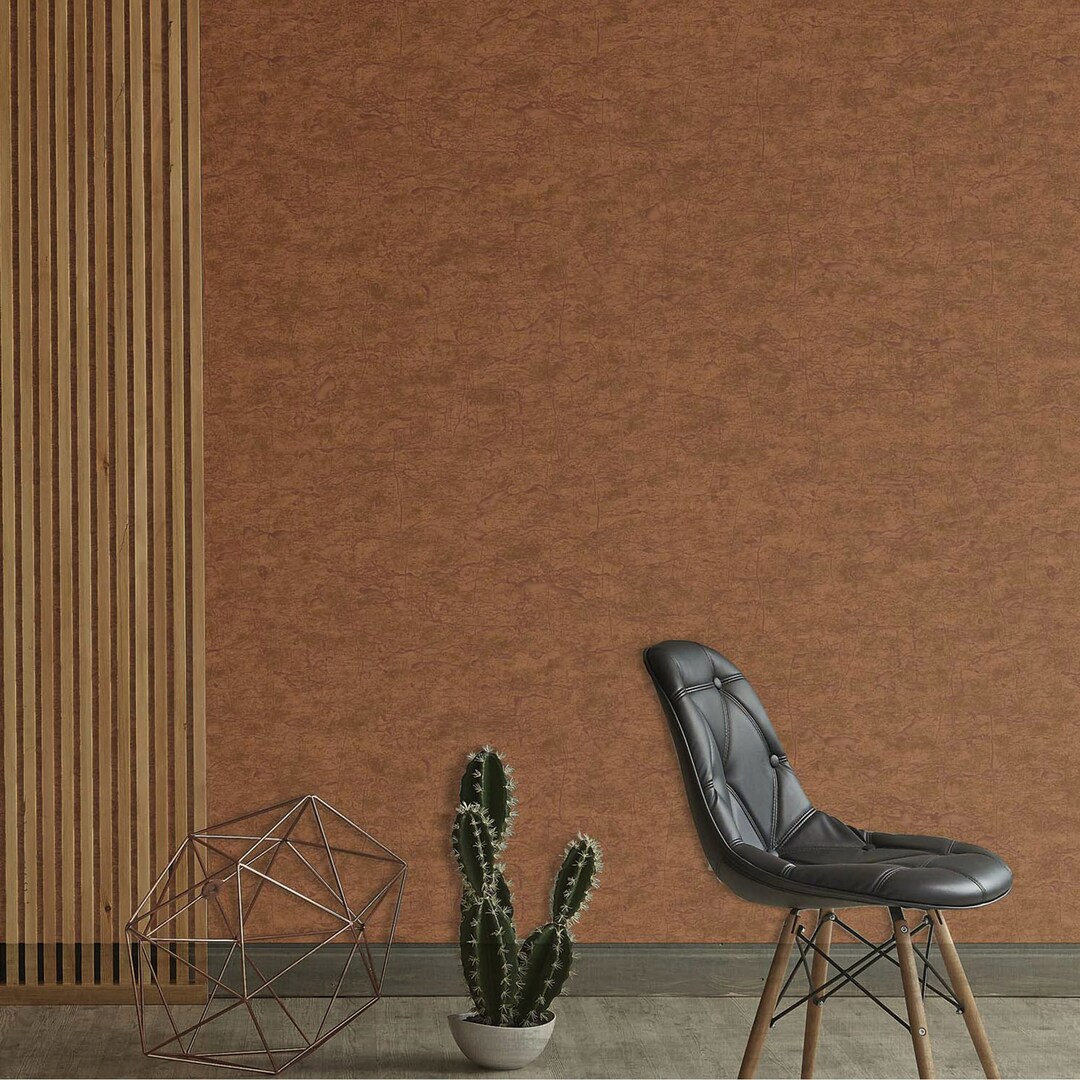 Velvet Brown Embossed Wallpaper, Home Wall Decor, Aesthetic Wallpaper ...
