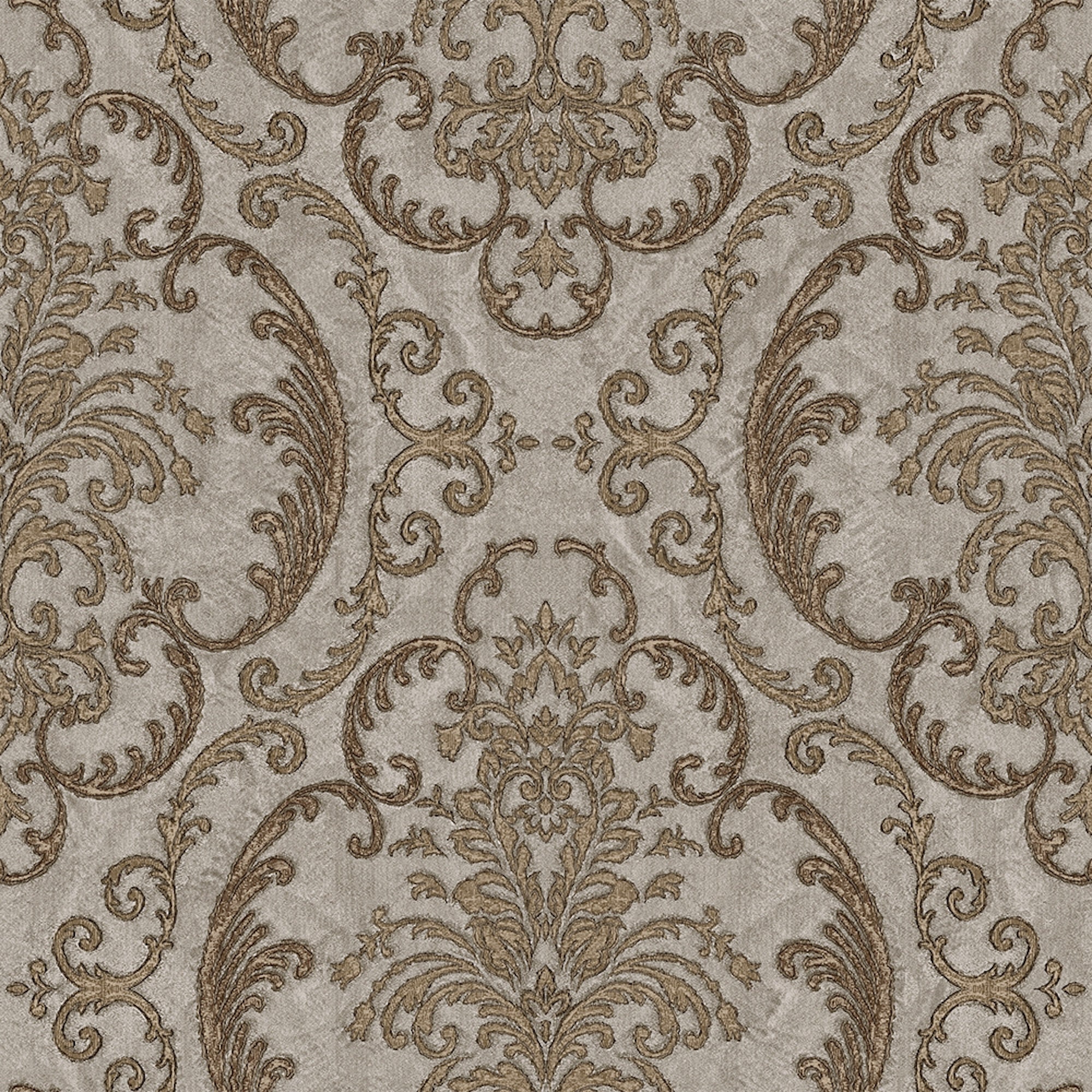Elegant Damask Deep Embossed Wallpaper, Extra Wide 114 Sq Ft Roll ...